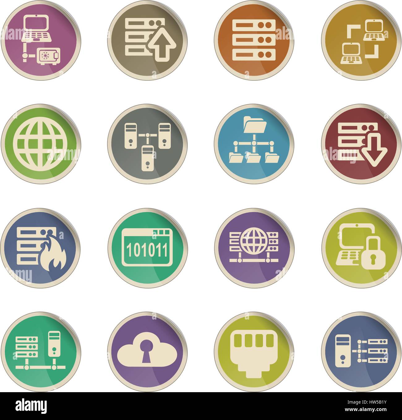 server web icons for user interface design Stock Vector Image & Art - Alamy