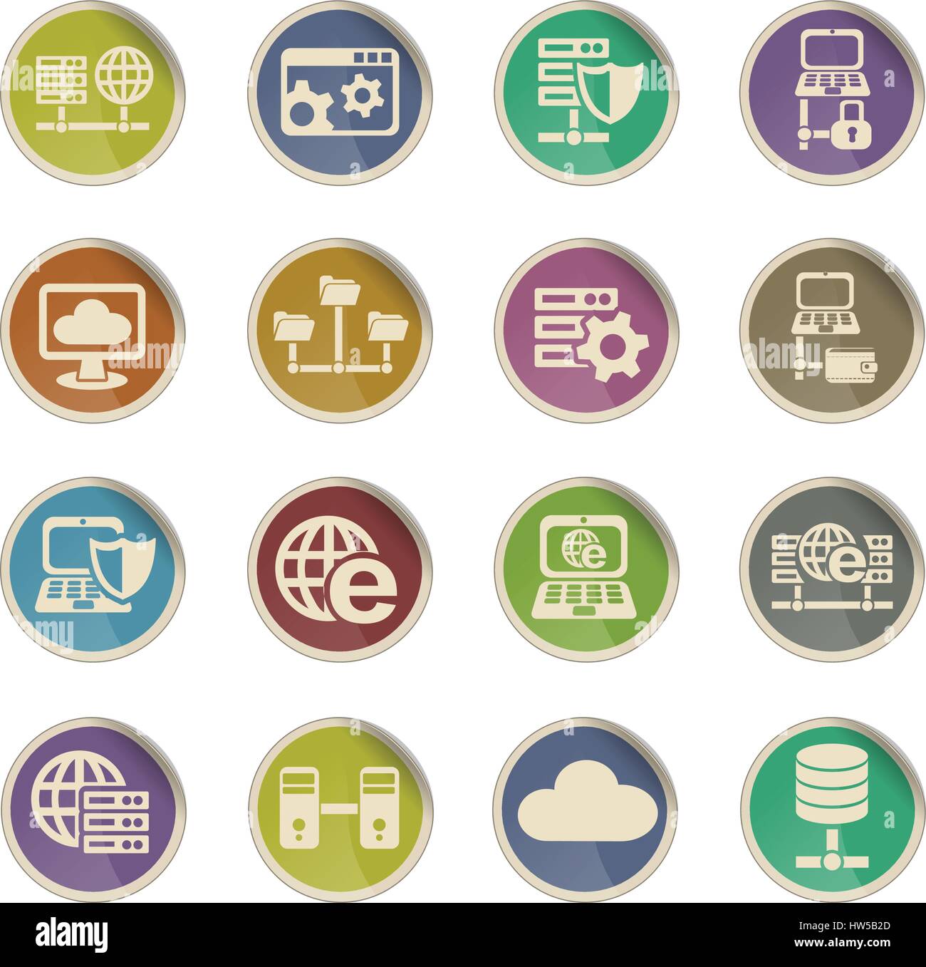 server web icons for user interface design Stock Vector Image & Art - Alamy