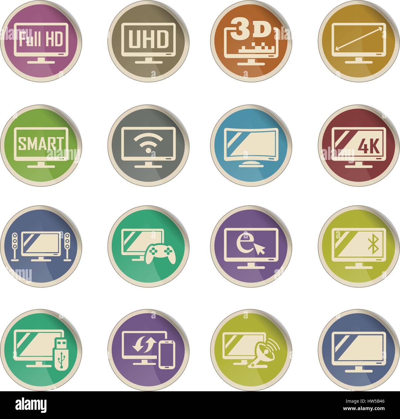 Smart tv web icons Cut Out Stock Images & Pictures - Alamy