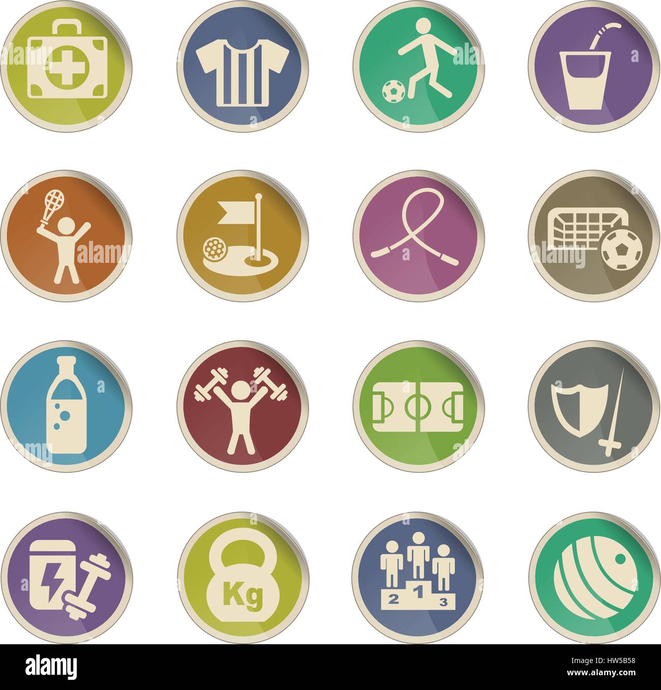 sport web icons for user interface design Stock Vector Image & Art - Alamy