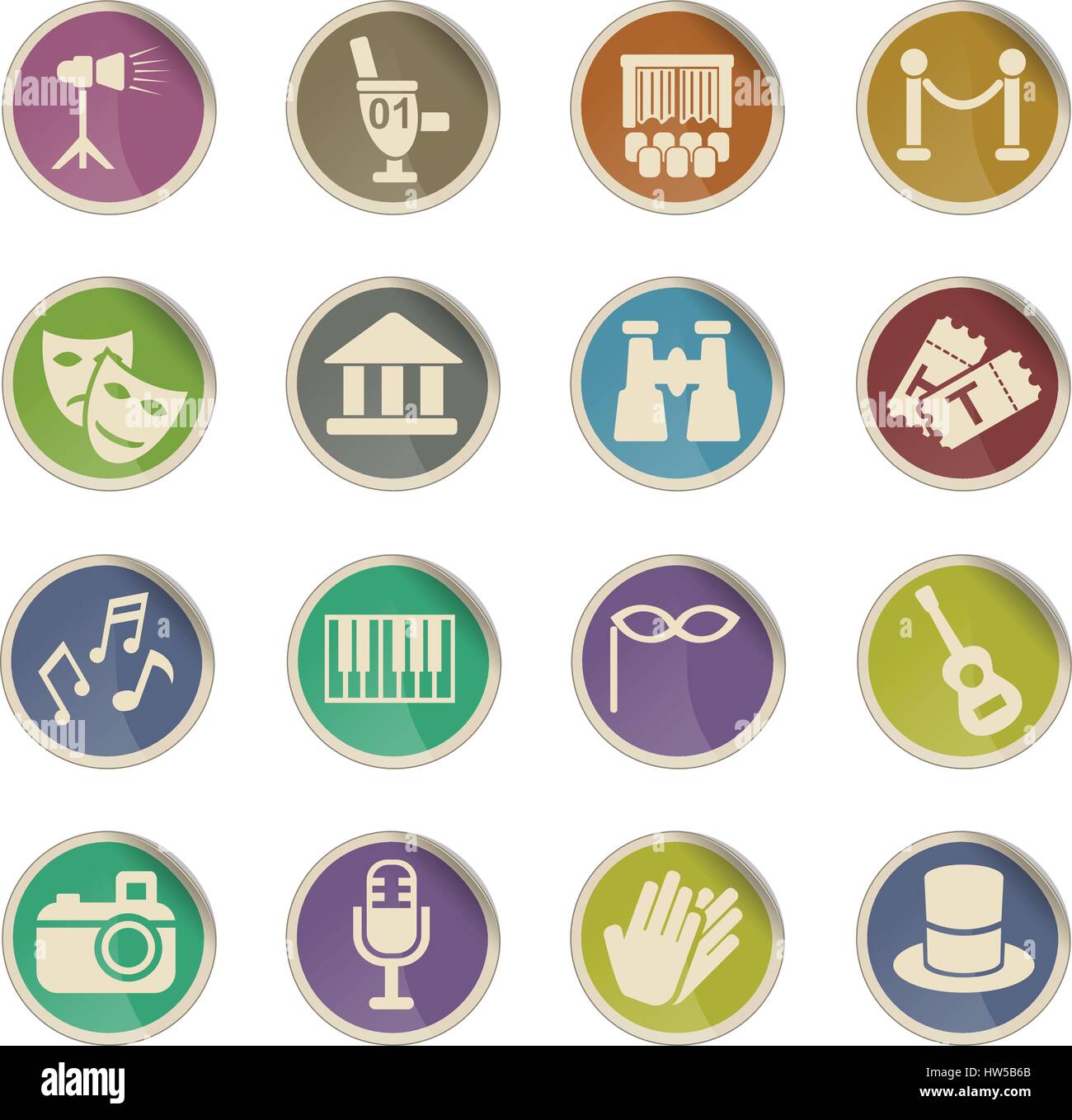 theater web icons for user interface design Stock Vector Image & Art ...