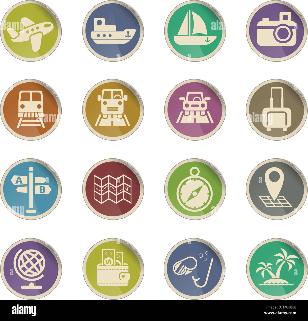 travel web icons for user interface design Stock Vector Image & Art - Alamy