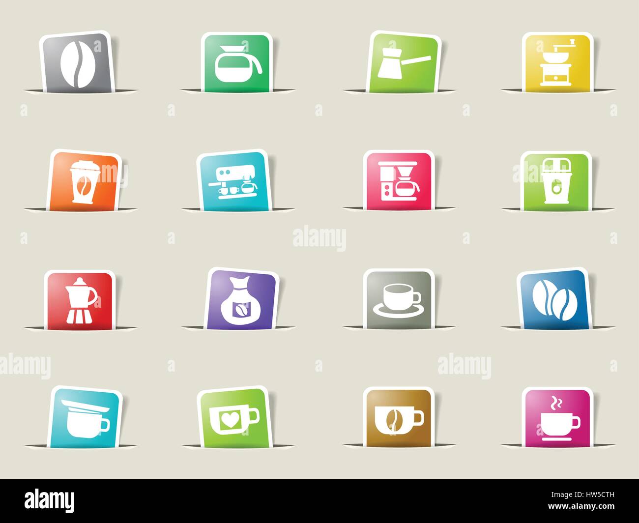 Coffee maker paper bag Stock Vector Images - Alamy
