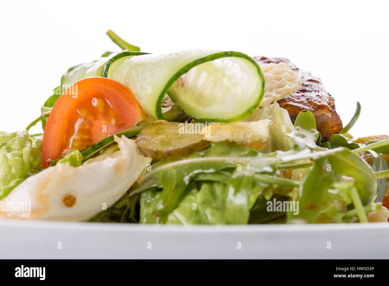 vegetables salad with meat Stock Photo - Alamy