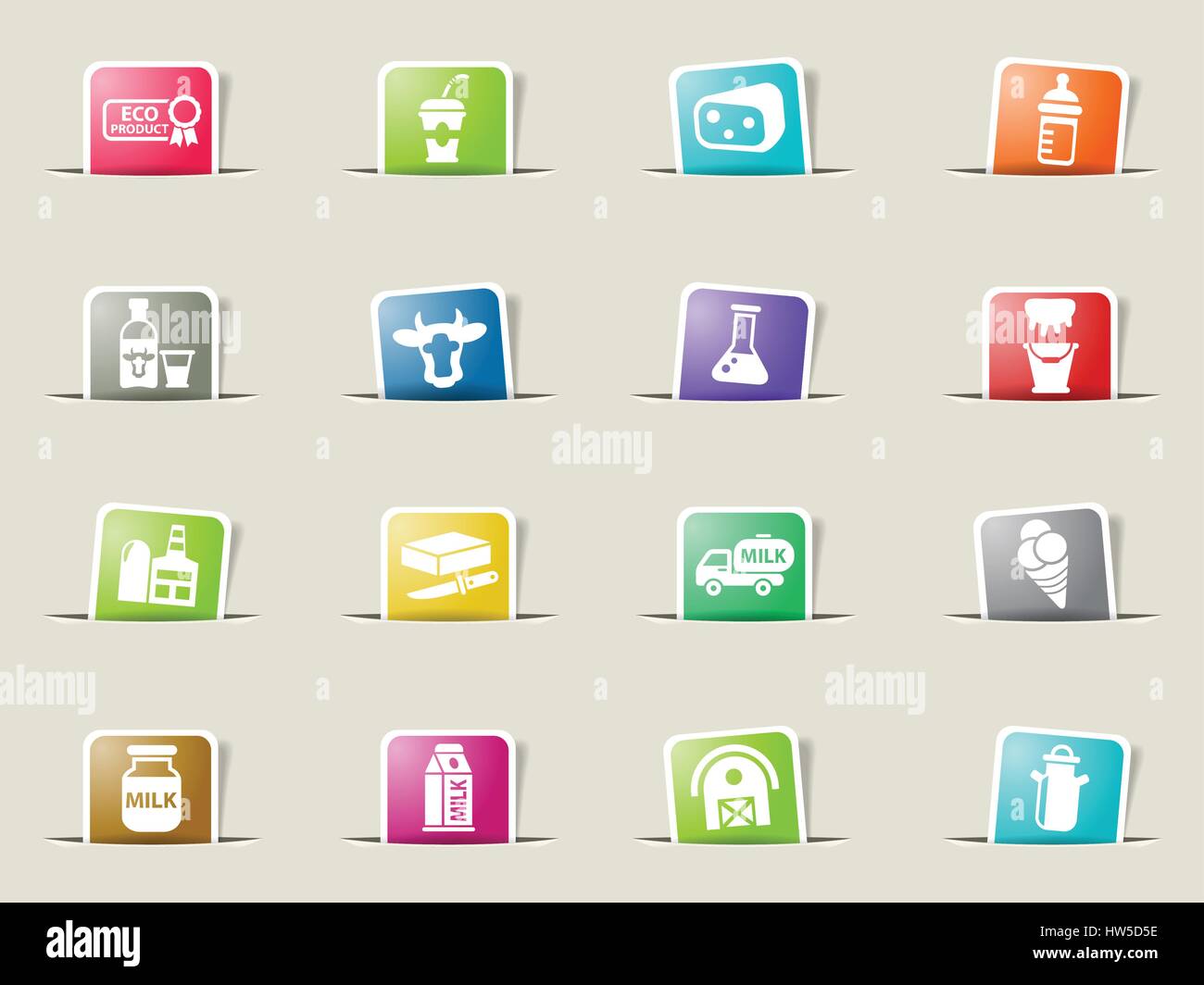 Butter milk product color Stock Vector Images - Alamy