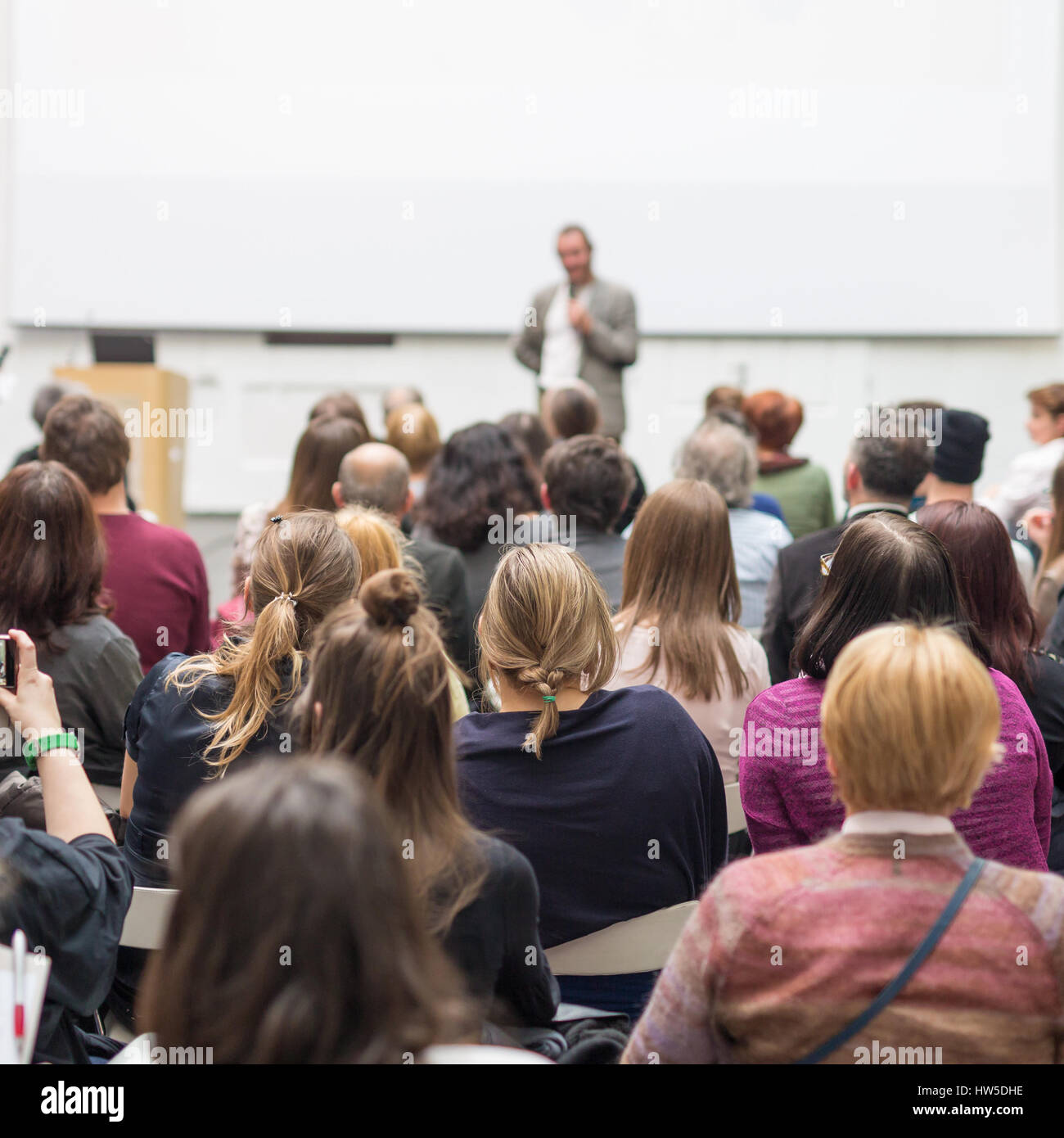Audience in the lecture hall Stock Photo - Alamy