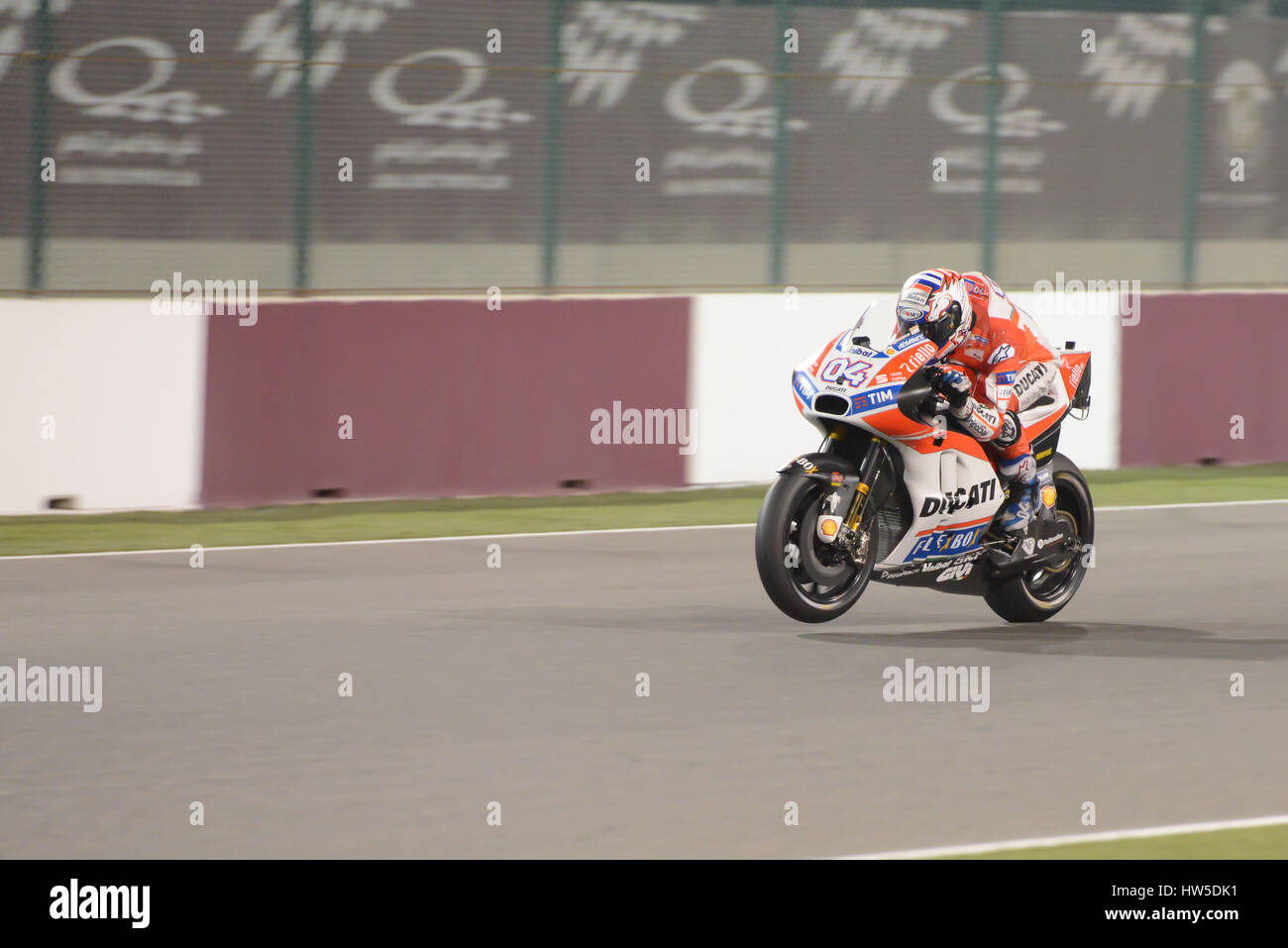 12th March 2017, Losail Circuit. Qatar Andrea Dovizioso who rides for ...