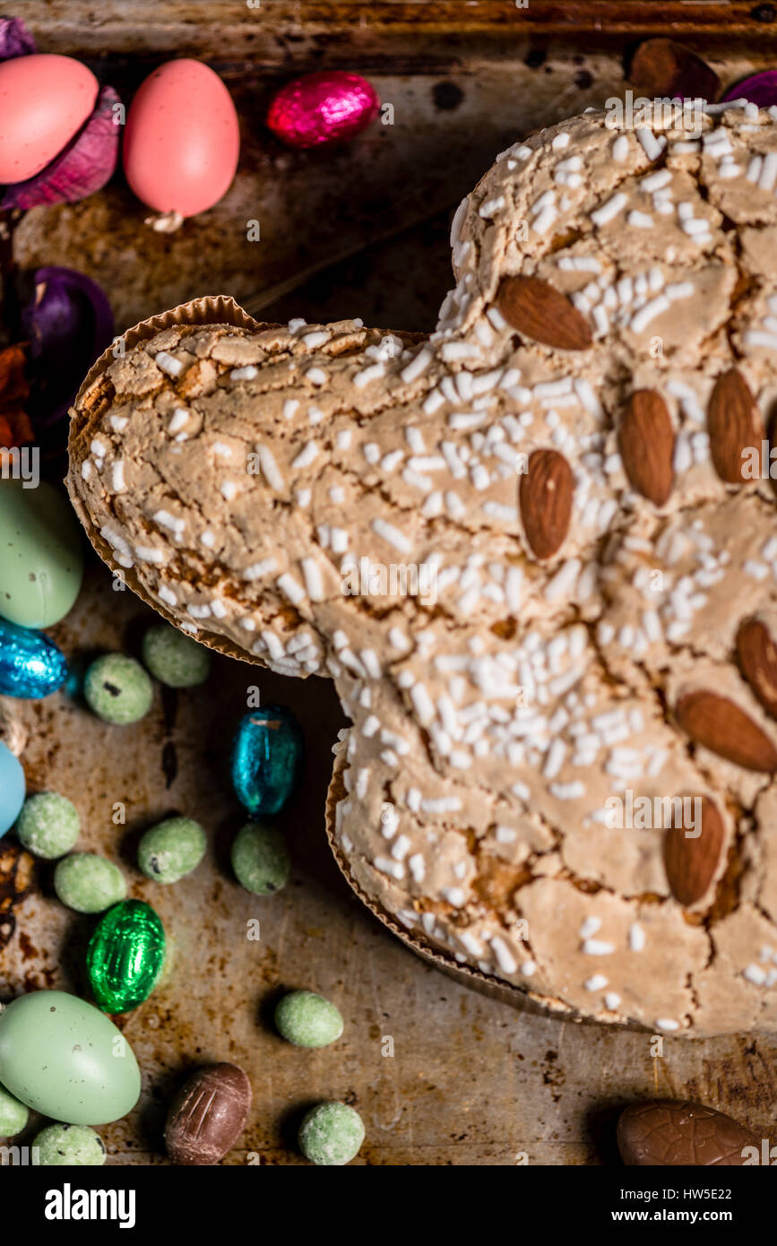 Colomba italian cake, traditionally baked for Easter celebration Stock ...