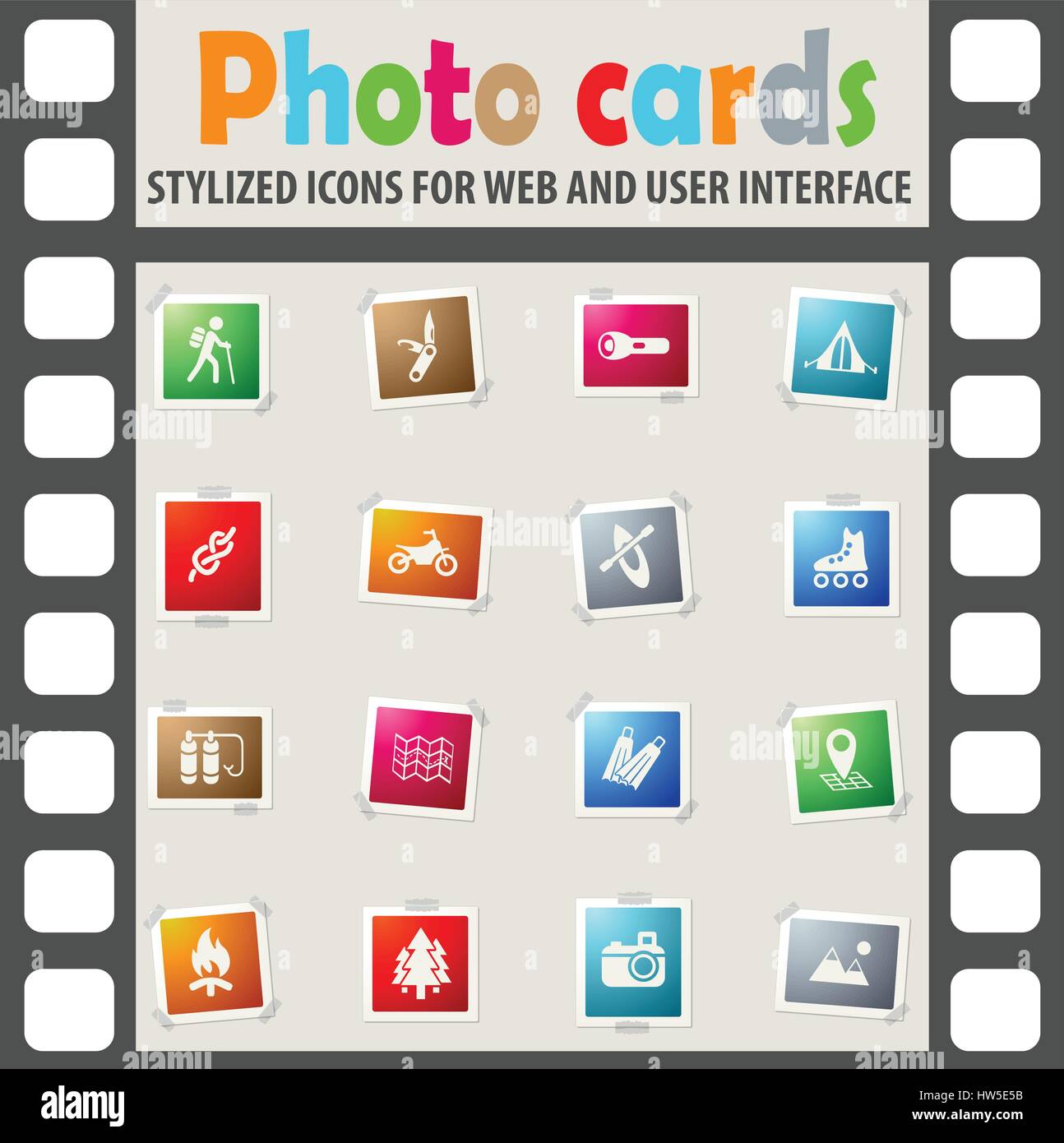active recreation web icons for user interface design Stock Vector ...
