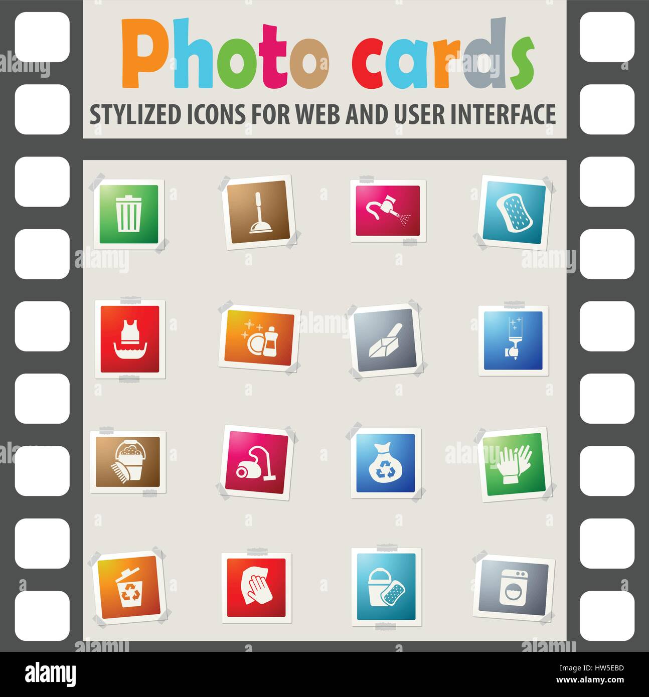 cleaning web icons for user interface design Stock Vector Image & Art ...