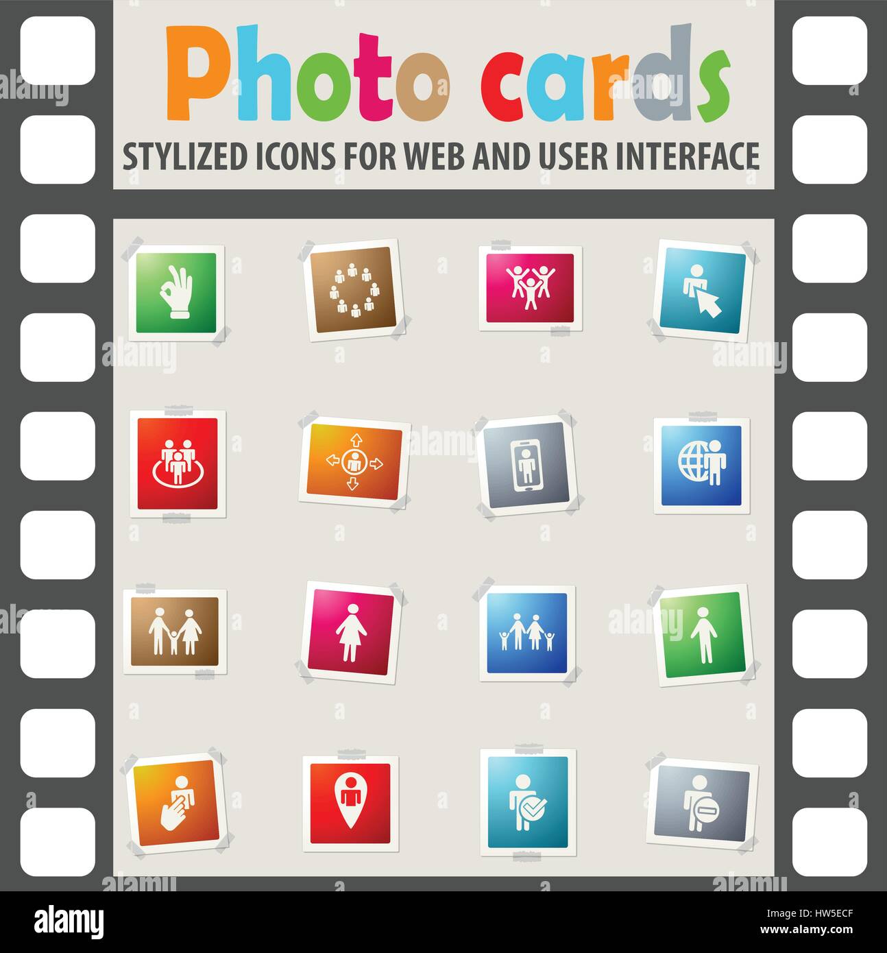 community web icons for user interface design Stock Vector Image & Art ...