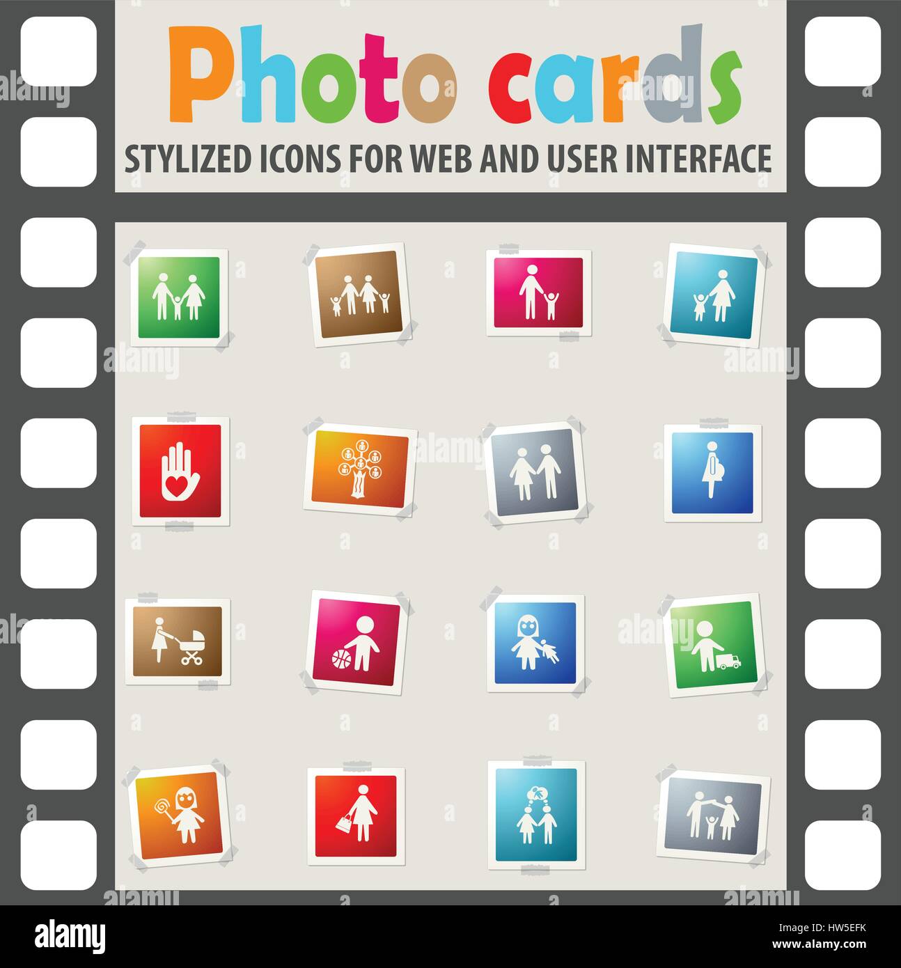 family web icons for user interface design Stock Vector Image & Art - Alamy