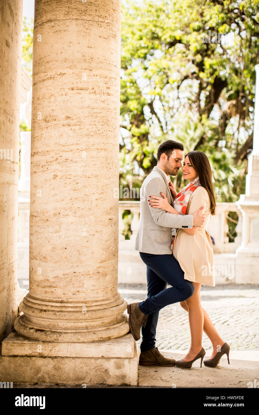 Loving couple in Rome, Italy Stock Photo - Alamy