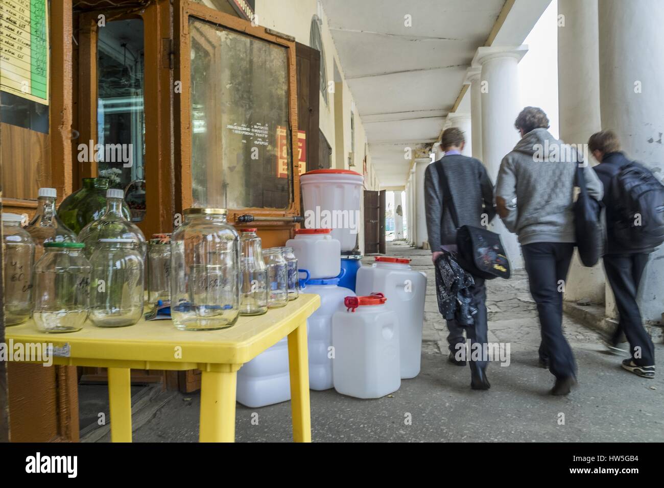 Russia, Ryazan Region, Kasimov. Old retail gallery (19th century Stock ...