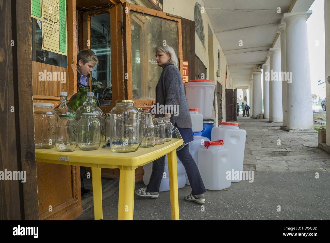 Russia, Ryazan Region, Kasimov. Old retail gallery (19th century Stock ...