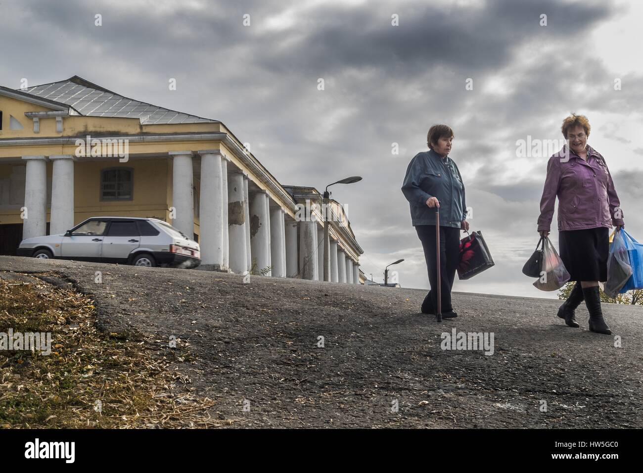 Russia, Ryazan Region, Kasimov. Old retail gallery (19th century Stock ...