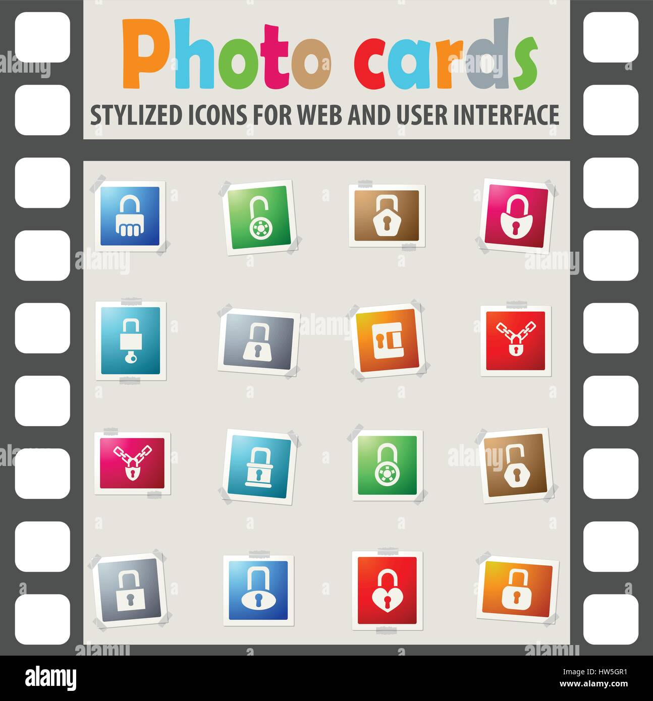 lock web icons for user interface design Stock Vector Image & Art - Alamy