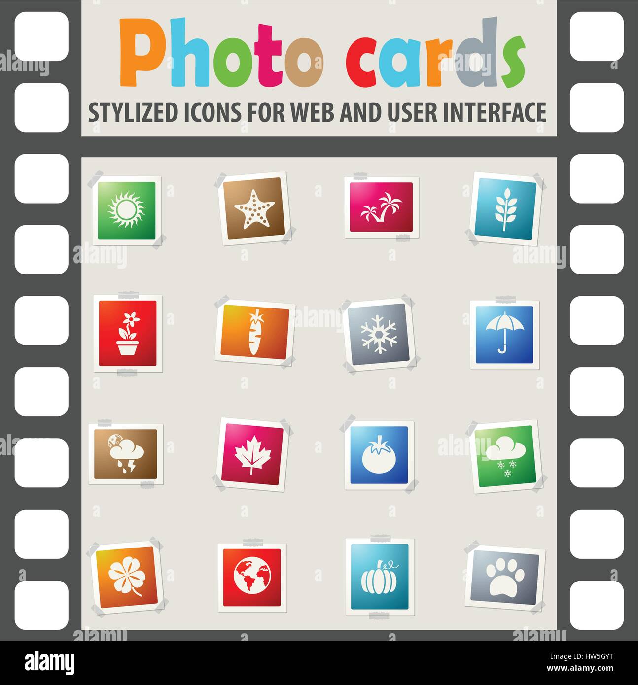 nature web icons for user interface design Stock Vector Image & Art - Alamy