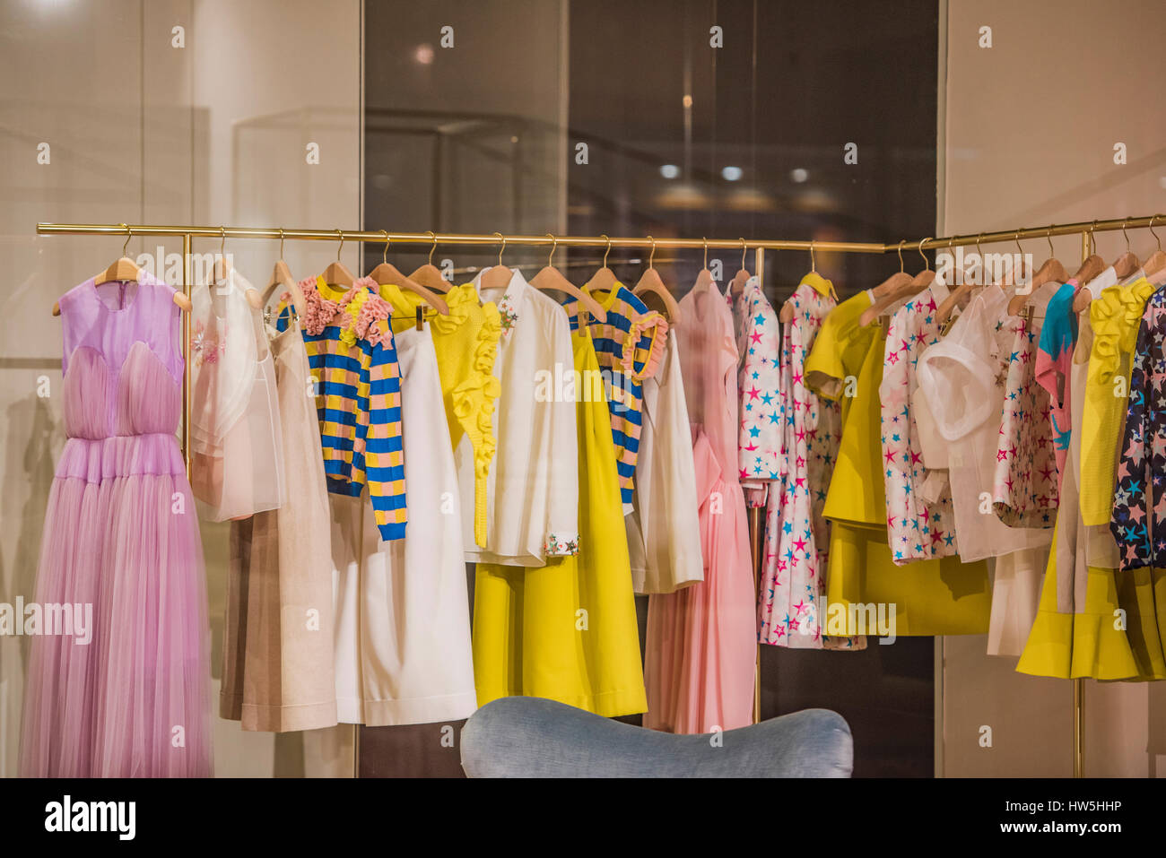 Casual clothing in a retail store Stock Photo - Alamy