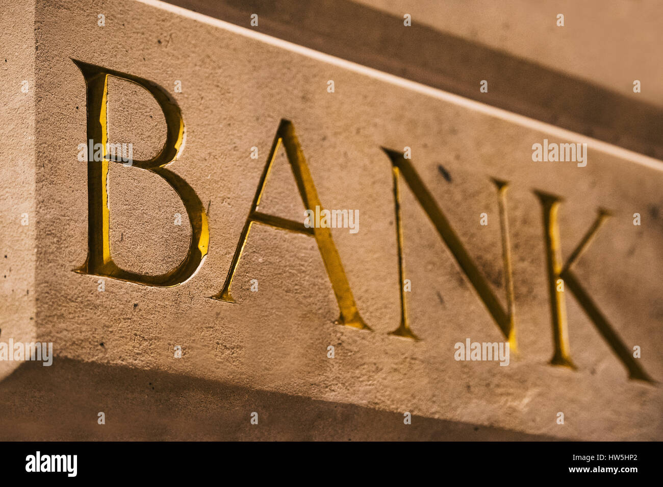 Bank sign metal hi-res stock photography and images - Alamy
