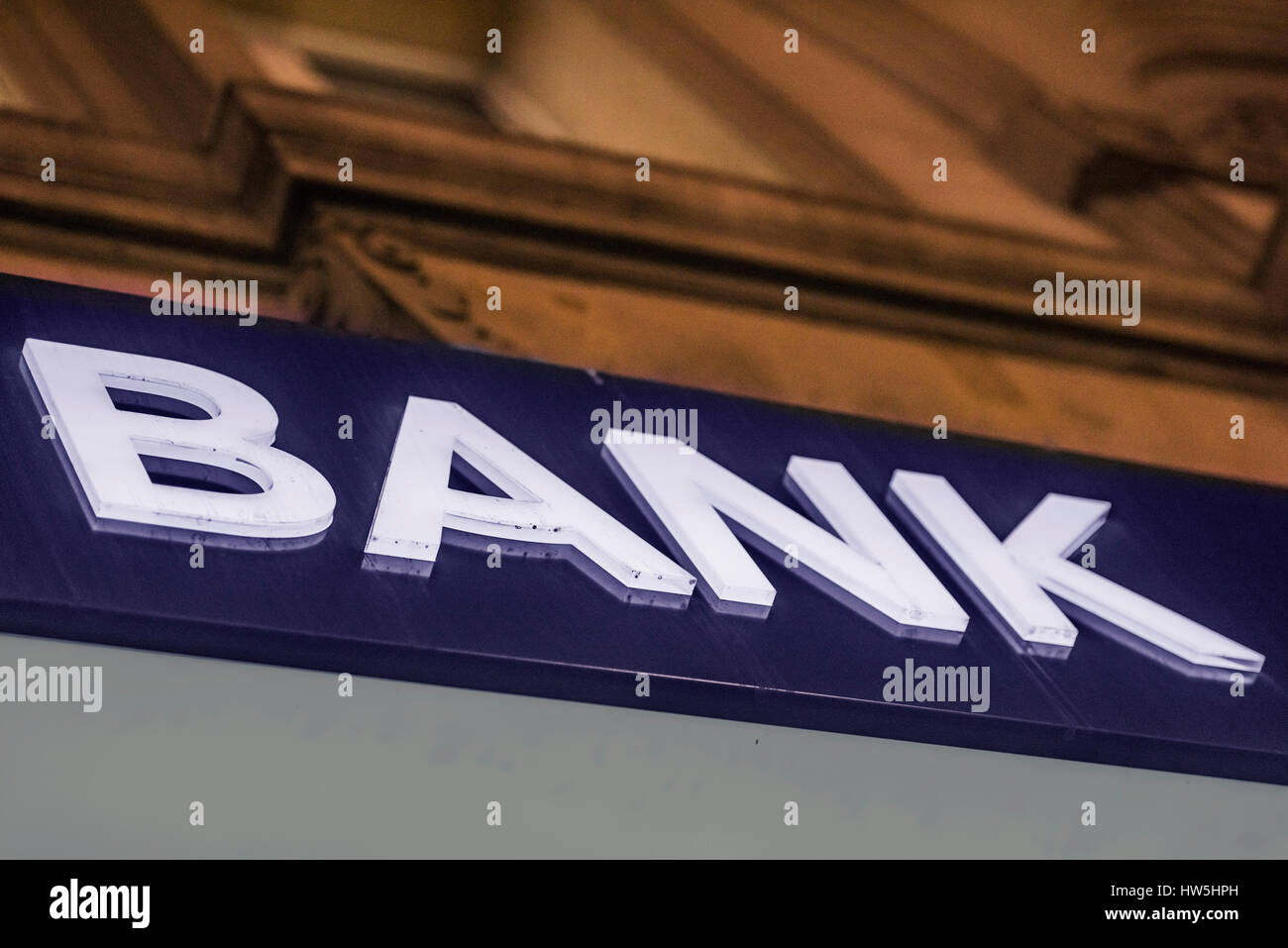 Bank font hi-res stock photography and images - Alamy