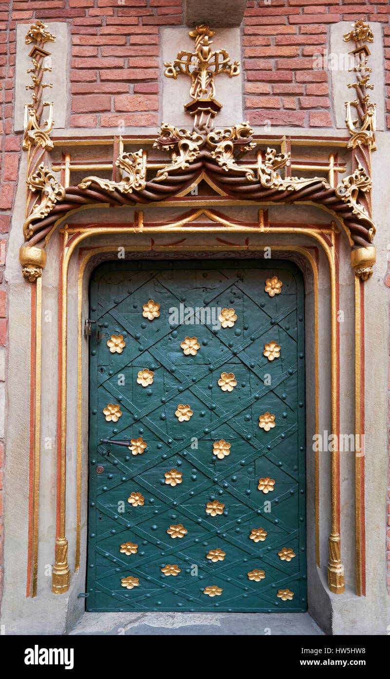 Krakow courtyard of the Collegium Maius Academy University where ...