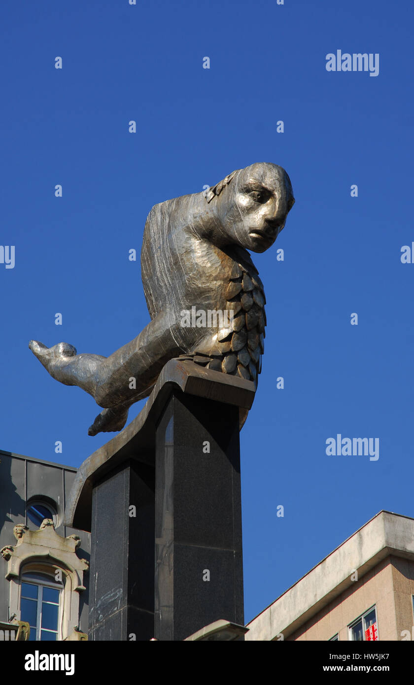 Spain, Galicia, Vigo, City Centre, Sculpture Stock Photo - Alamy