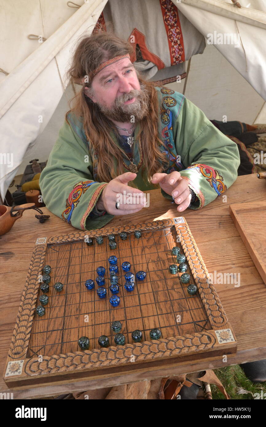 Man at Battle of Hastings re-enactment event in the grounds of Battle ...