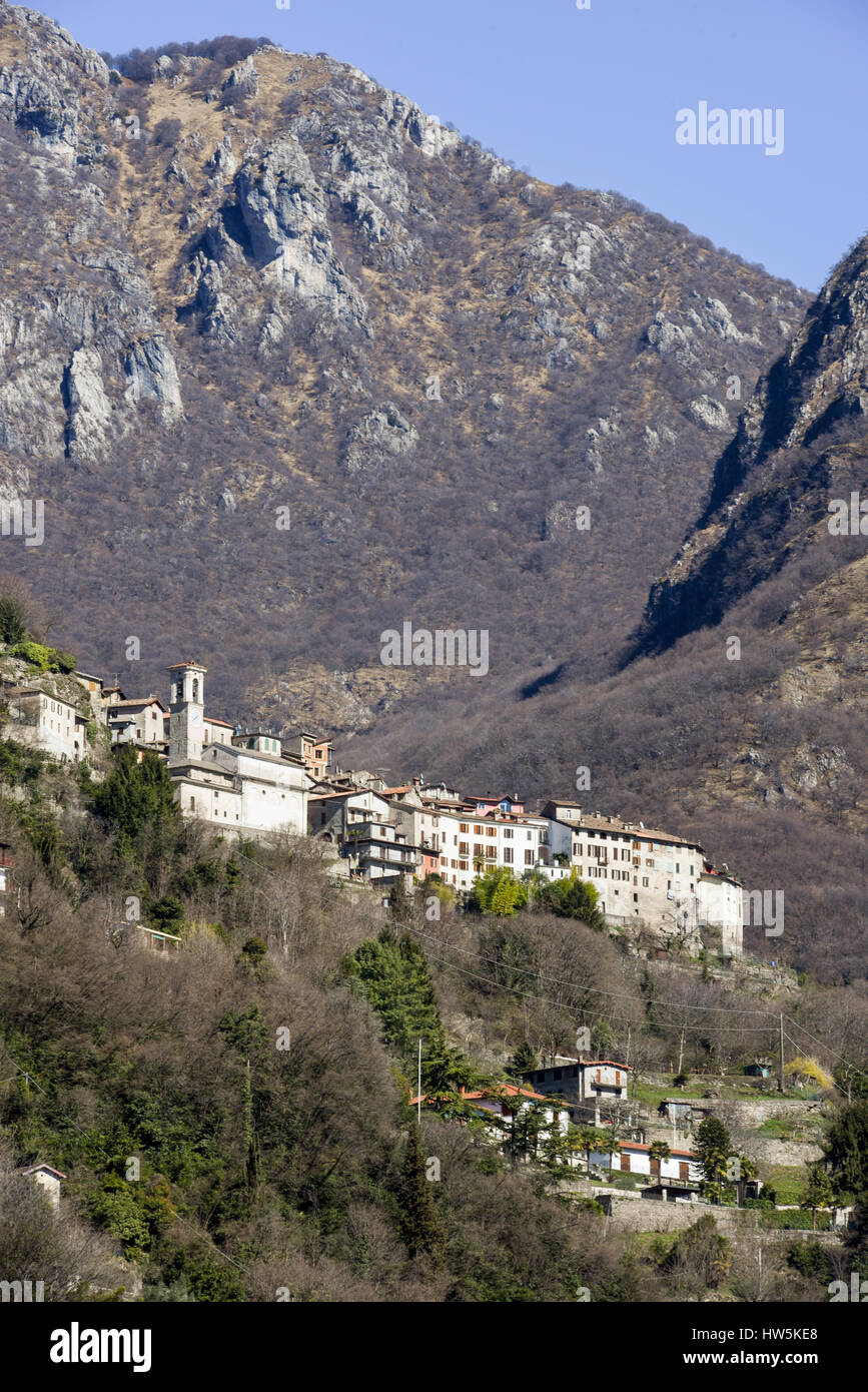 San Mamete village in the municipality of Valsolda, Italy Stock Photo ...