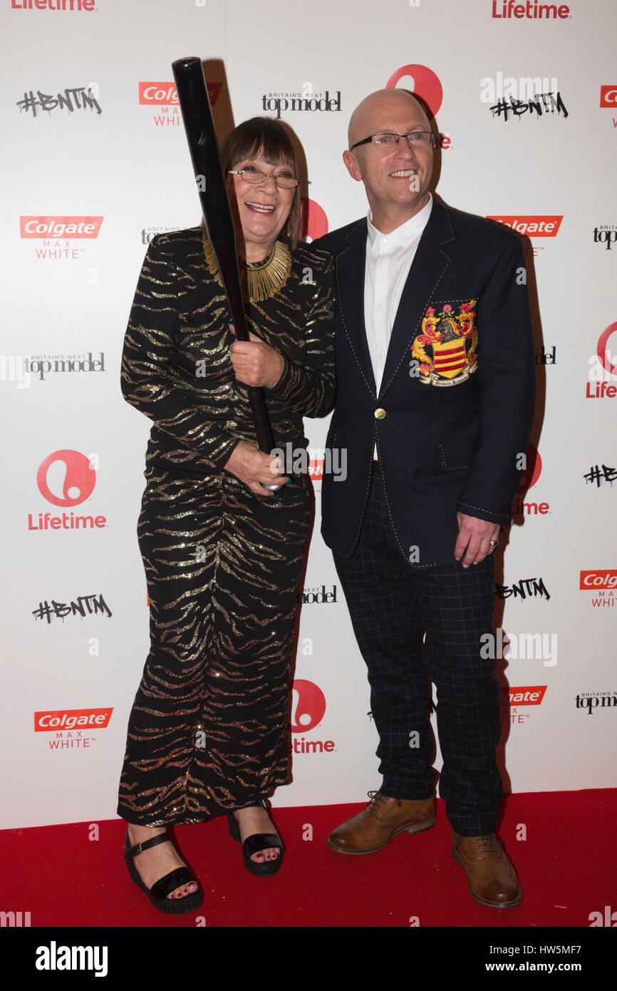 London, UK. 16 March 2017. BNTM judges Hilary Alexander and Nicky ...