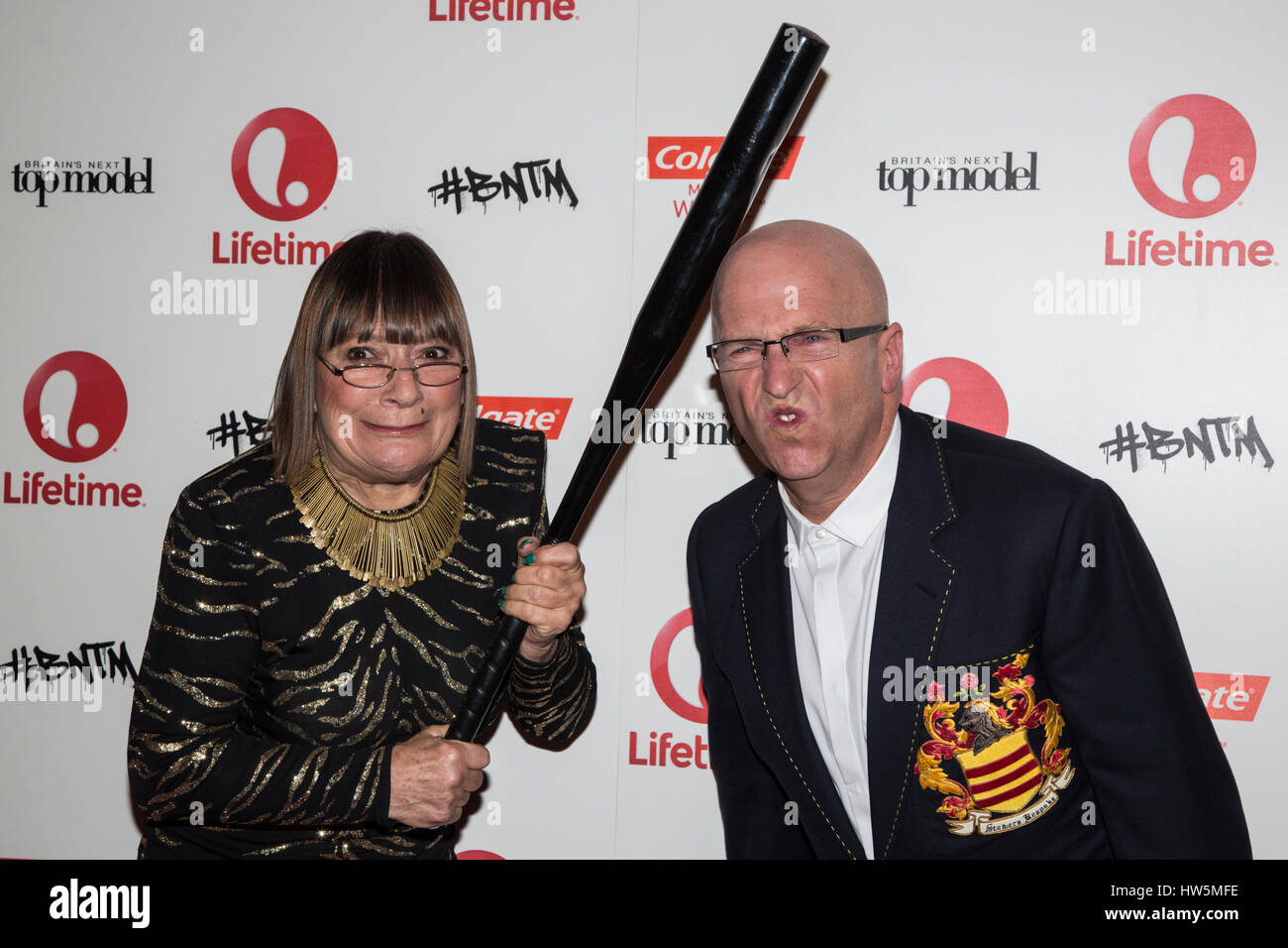 London, UK. 16 March 2017. BNTM judges Hilary Alexander and Nicky ...