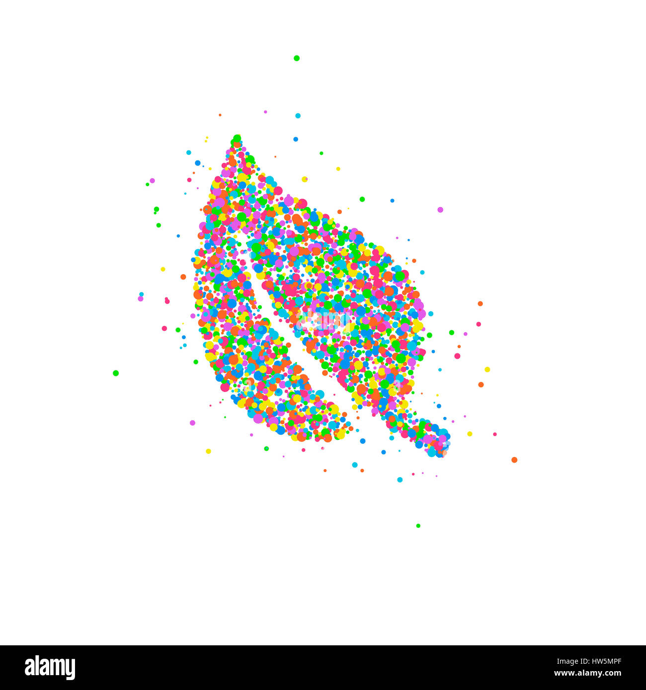 Abstract leaf splash of colored circles. Photo illustration Stock Photo ...