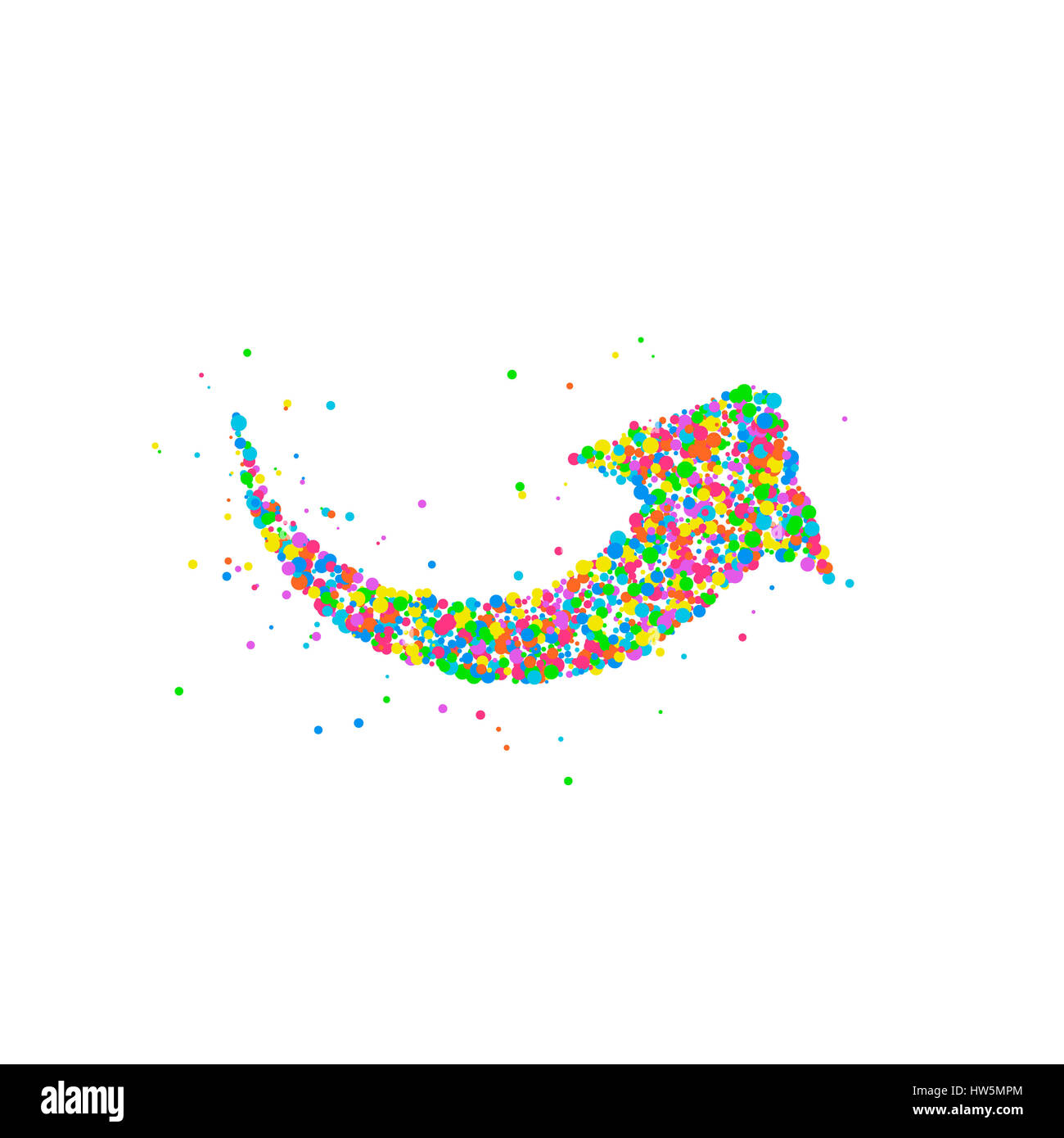 Abstract arrow sticker splash colorful circles. Photo illustration ...