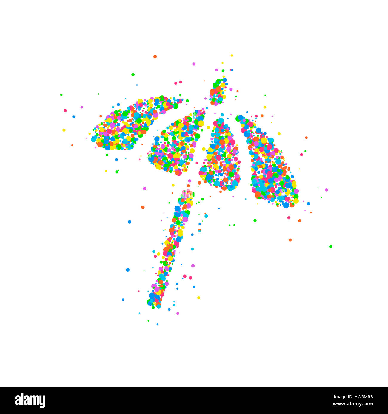 Abstract beach umbrella splash multicolored circles. Photo illustration ...