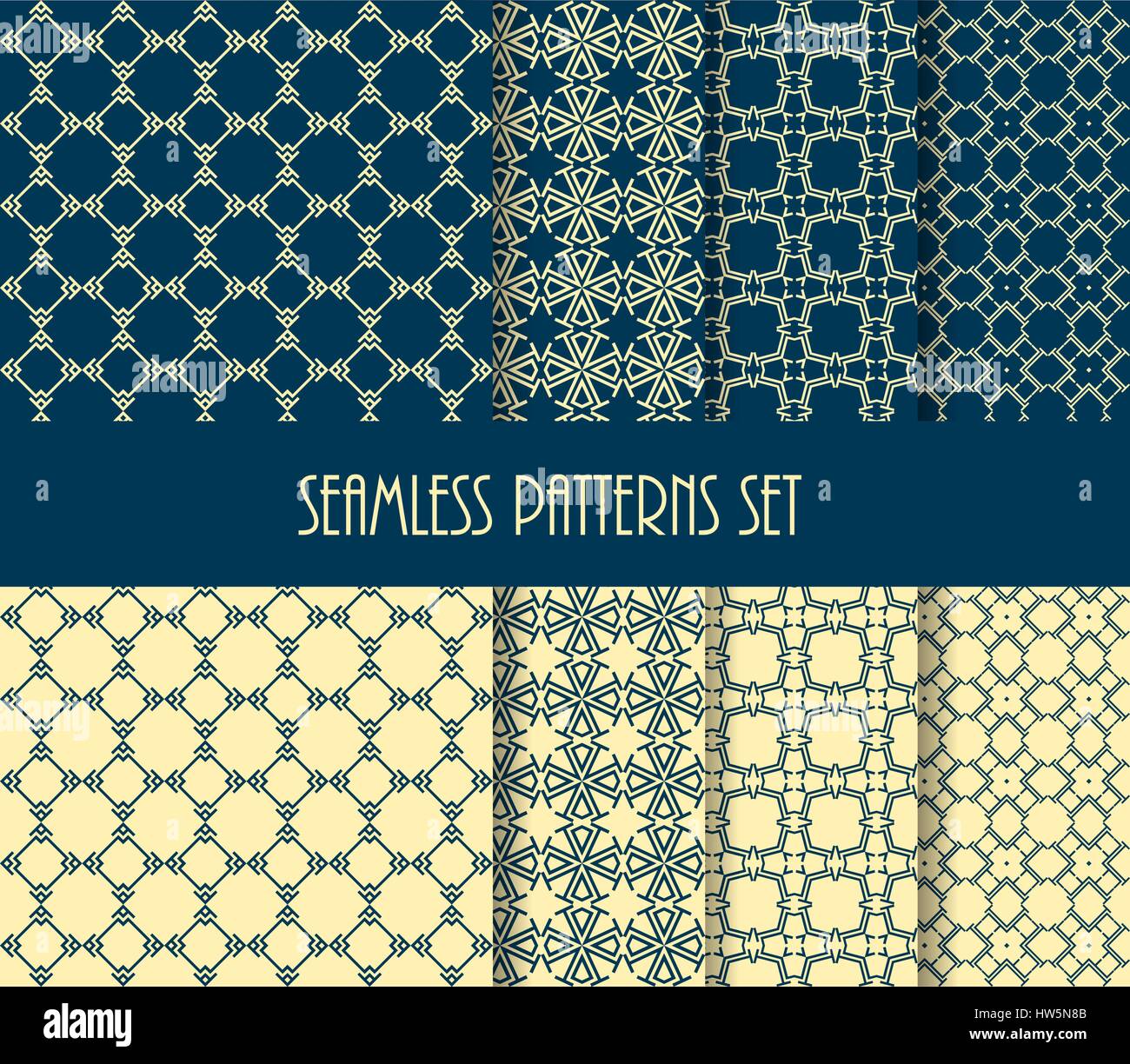 Vector illustration. Fashion fabric ornament collection. Stylish ...