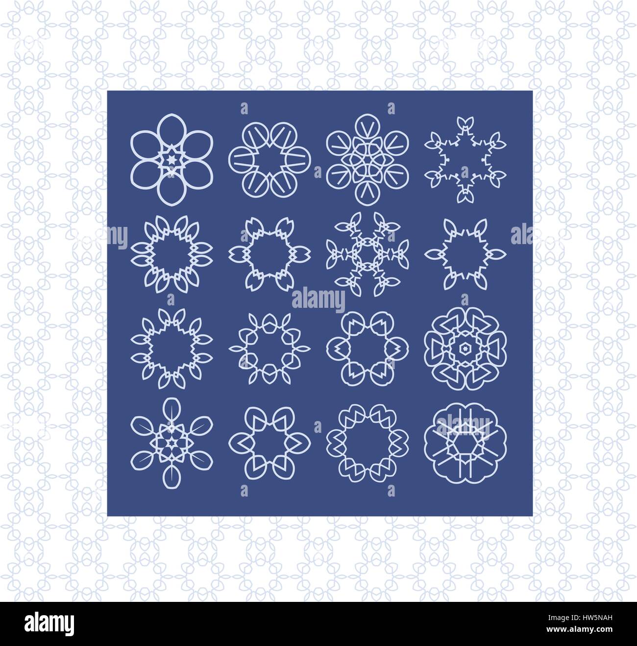 Basic symbol templates for background and scrapbook creation. Abstract ...