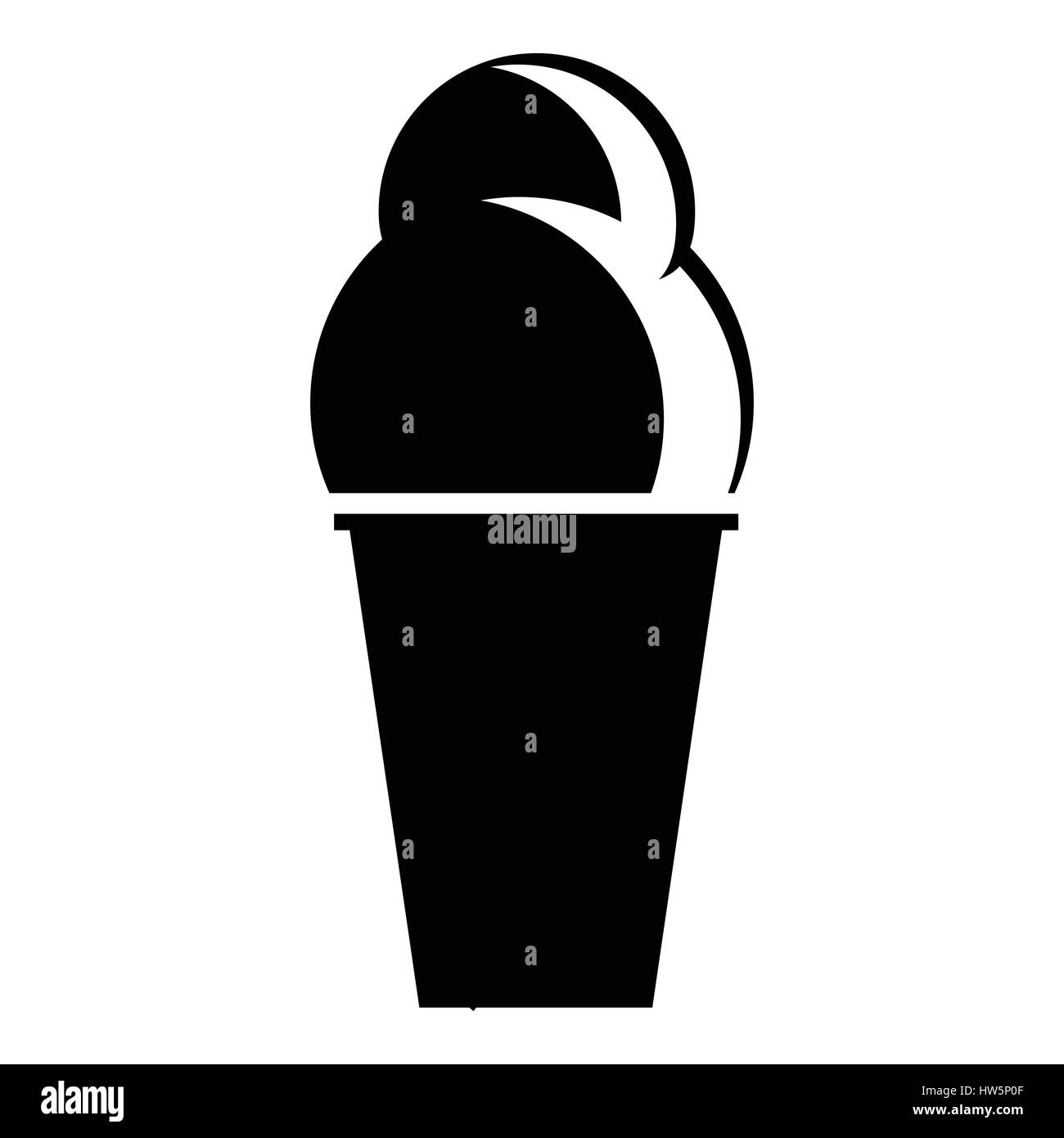 Vanilla ice cream icon, simple style Stock Vector Image & Art - Alamy