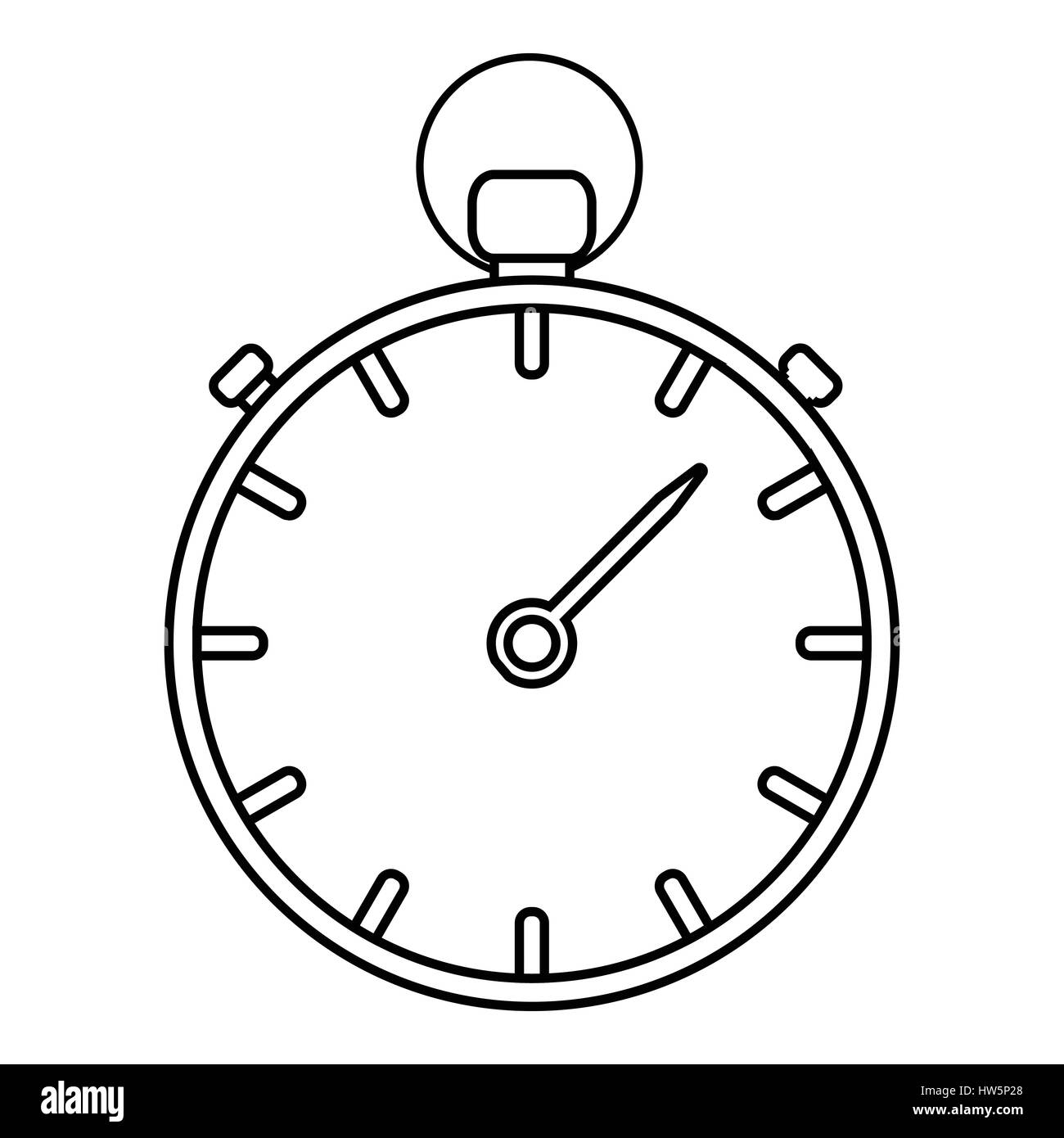 Stopwatch icon, outline style Stock Vector Image & Art - Alamy