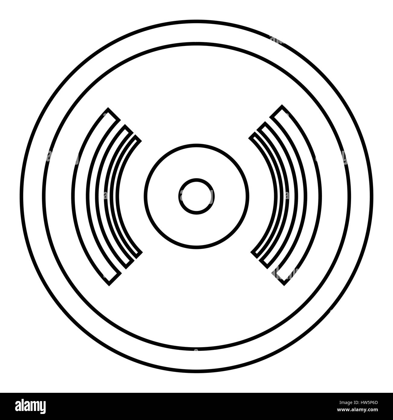 Vinyl record icon, outline style Stock Vector Image & Art - Alamy