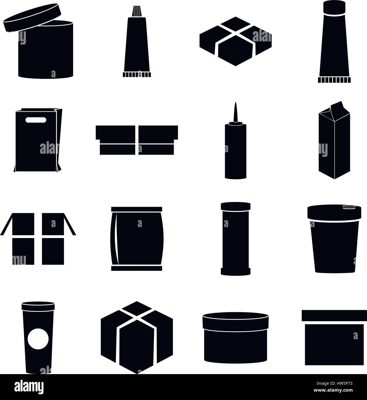 Packaging icons set, simple style Stock Vector Image & Art - Alamy