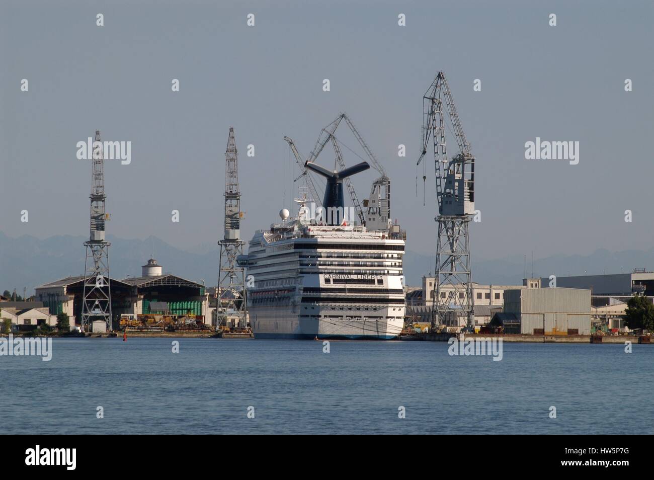 Monfalcone (Italy), shipyards Fincantieri, cruise ship of the Carnival ...