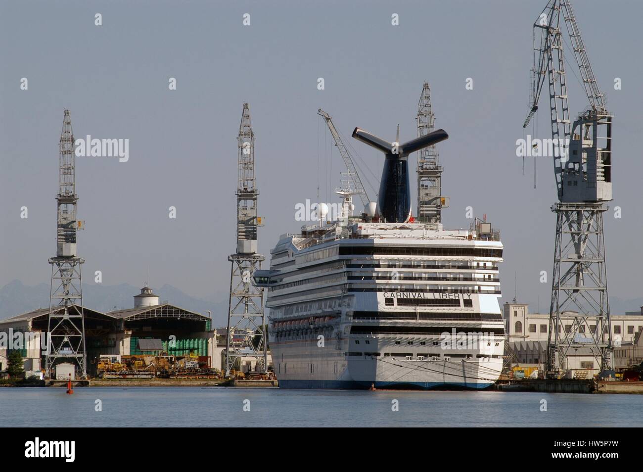 Monfalcone (Italy), shipyards Fincantieri, cruise ship of the Carnival ...