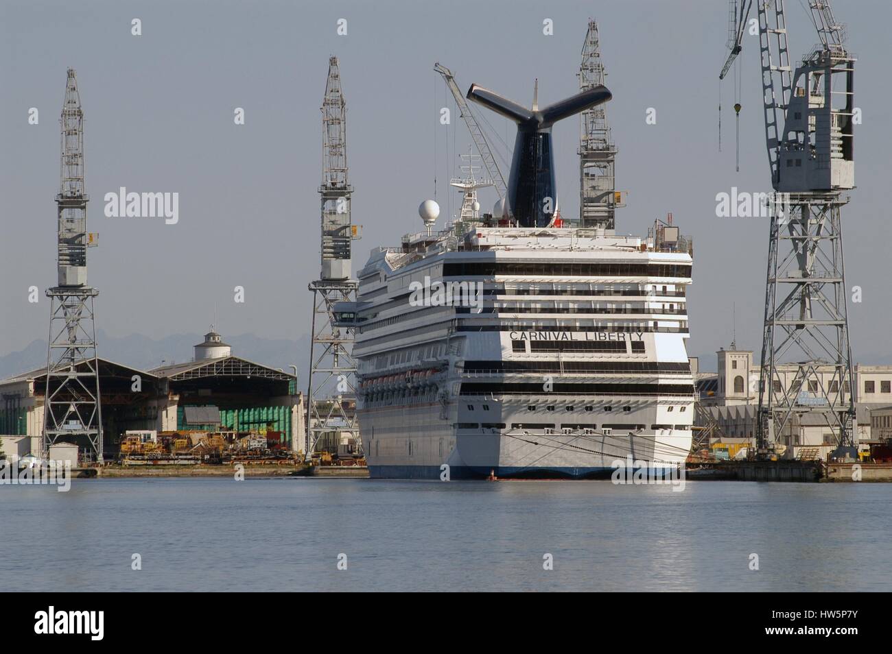 Monfalcone (Italy), shipyards Fincantieri, cruise ship of the Carnival ...