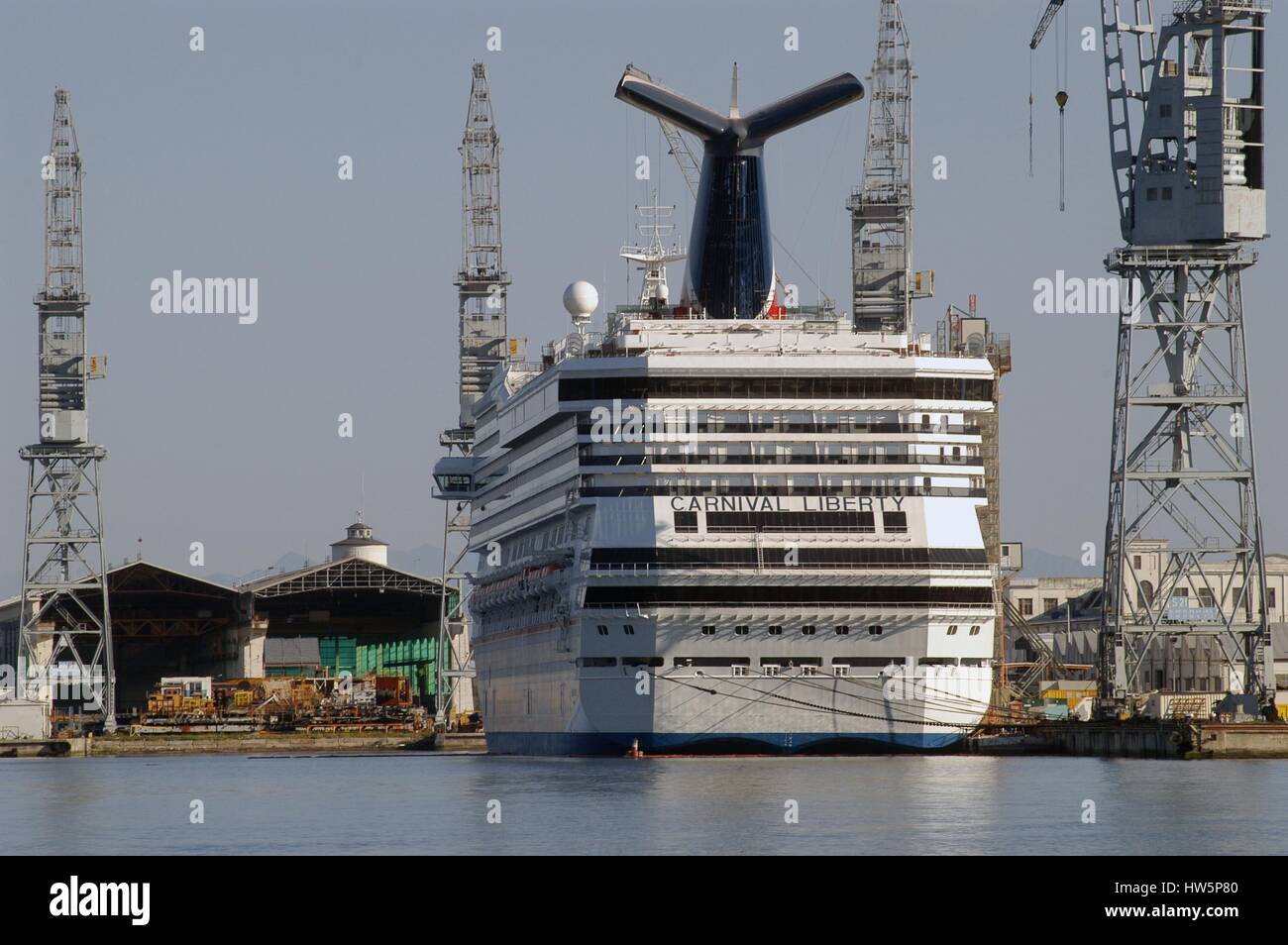 Monfalcone (Italy), shipyards Fincantieri, cruise ship of the Carnival ...