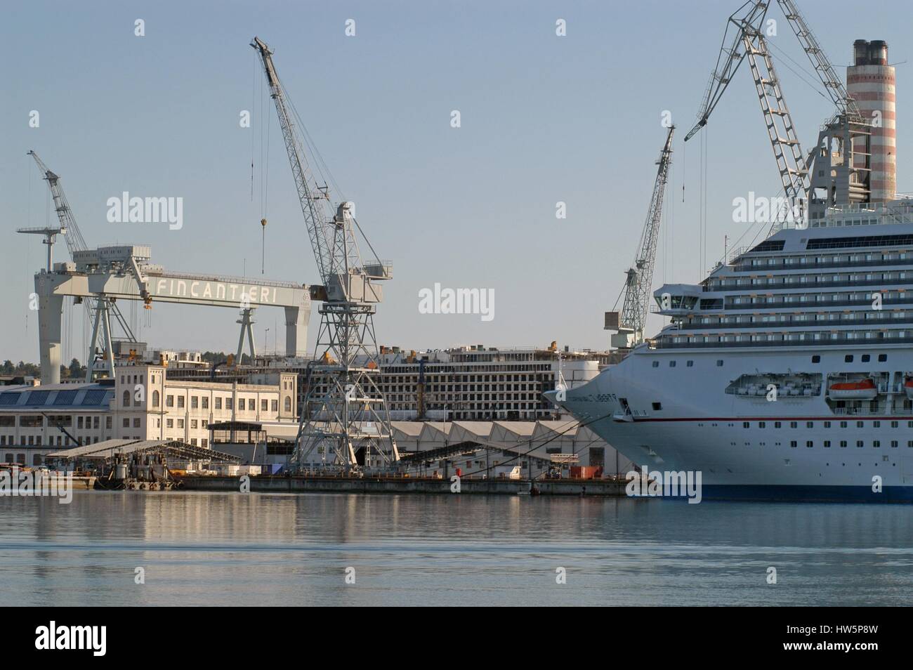 Monfalcone (Italy), shipyards Fincantieri, cruise ship of the Carnival ...