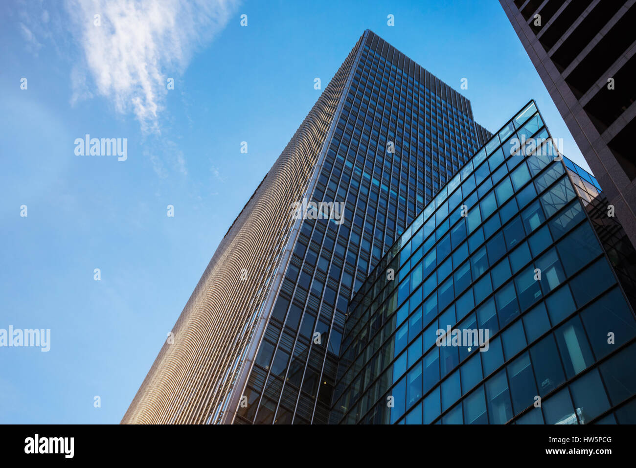 Modern glass buildings in a business area Stock Photo - Alamy