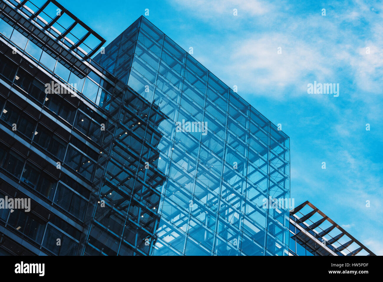 Modern glass buildings in a business area Stock Photo - Alamy