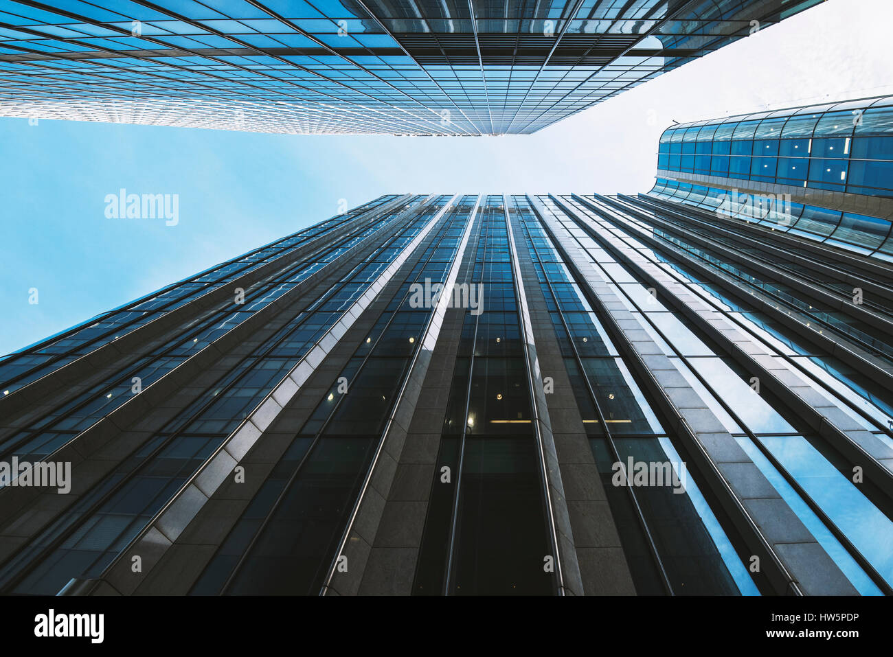 Modern glass buildings in a business area Stock Photo - Alamy