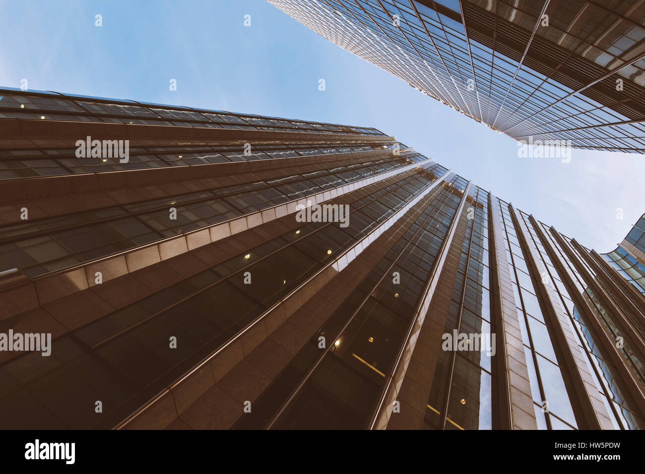 Modern glass buildings in a business area Stock Photo - Alamy