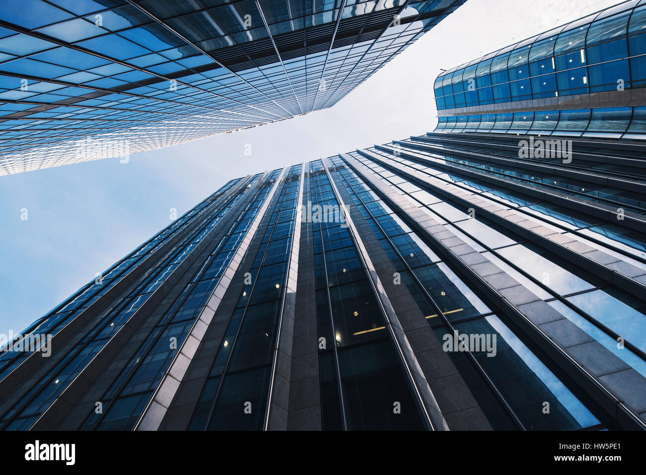 Modern glass buildings in a business area Stock Photo - Alamy